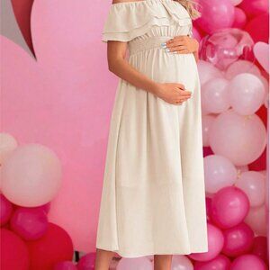 SHEIN | Dresses | Shein Off The Shoulder Party Baby Shower Maternity ...